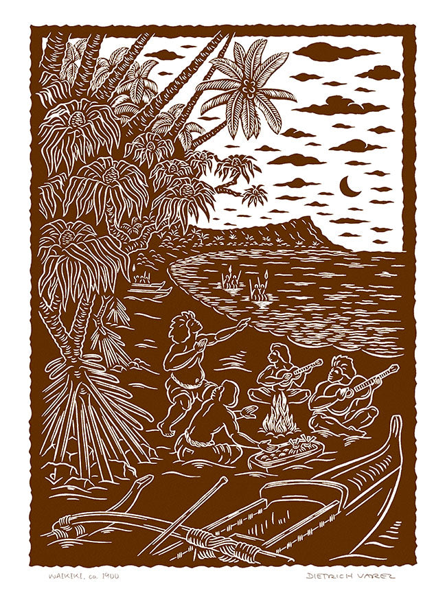 L100 Waikiki ca 1900 by Hawaiʻi Artist Dietrich Varez – Dietrich Varez ...