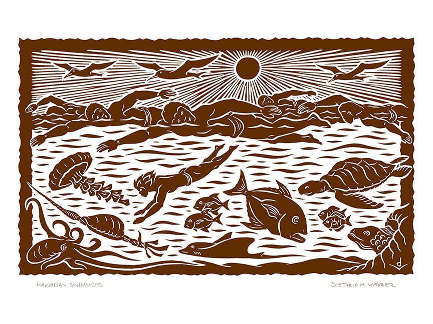 L87 Hawaiian Swimmers by Hawaiʻi Artist Dietrich Varez – Dietrich Varez ...